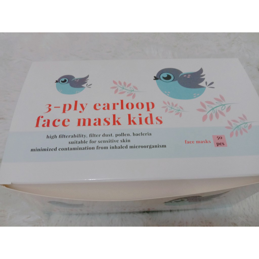 Jual Masker Anak 3 Ply Earloop Face Mask Kids Isi 50 Pcs | Shopee Indonesia