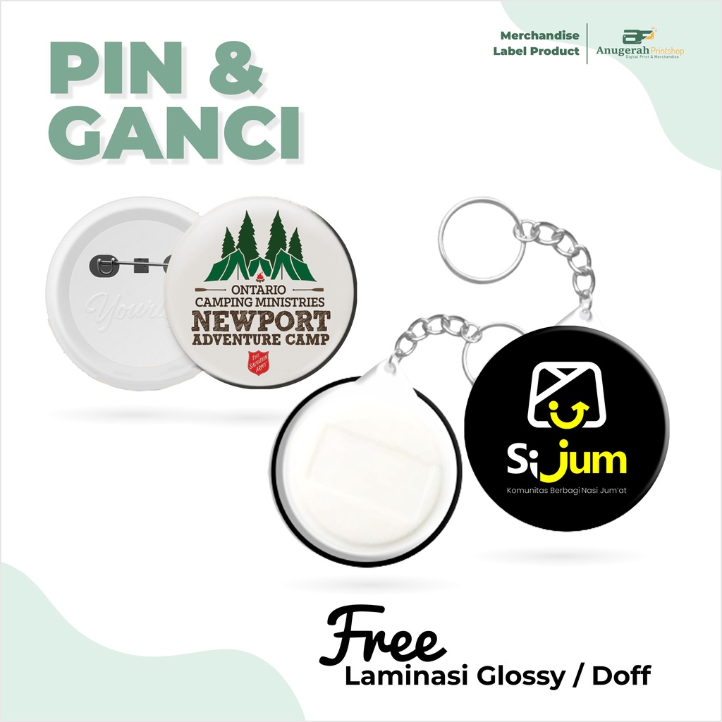 Jual GANTUNGAN KUNCI/PIN BULAT CUSTOM 44mm *58mm (AnugerahPrintshop ...