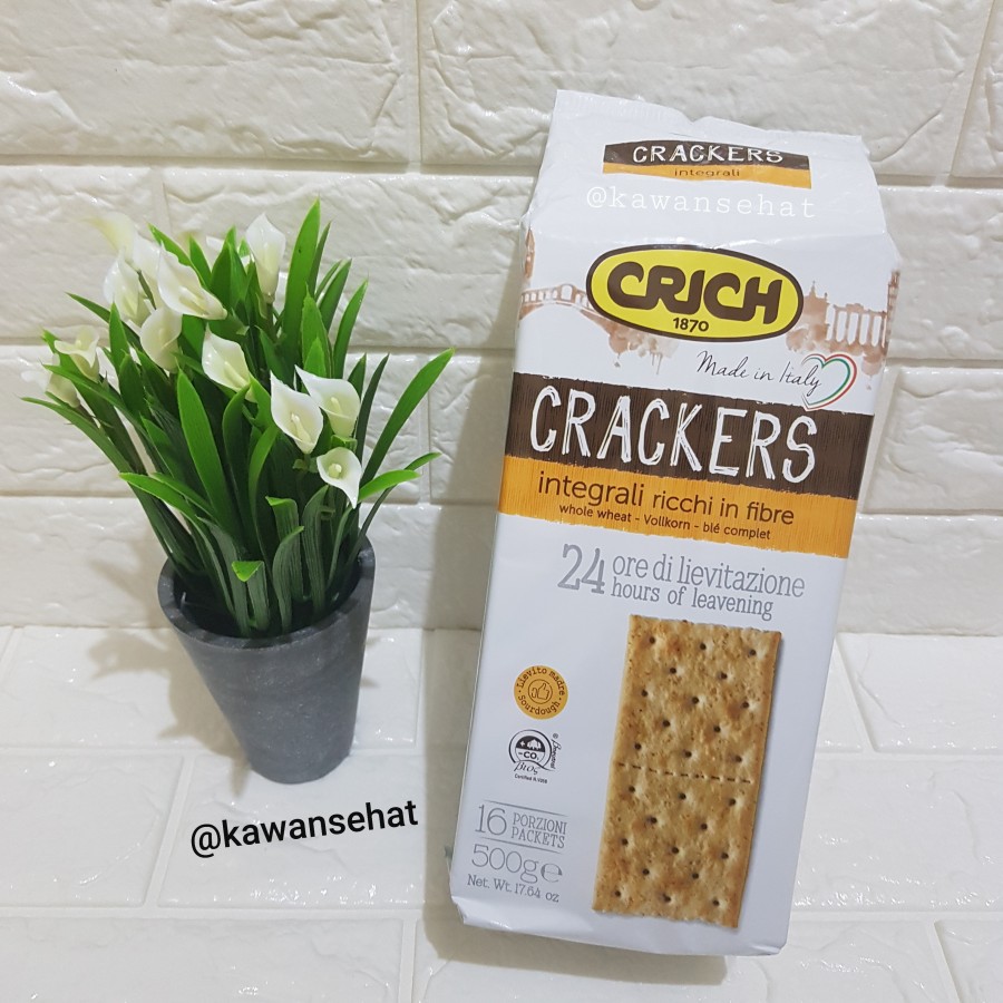 Jual Crich Crackers Integrali Whole Wheat 500 gram | Biskuit Gandum ...