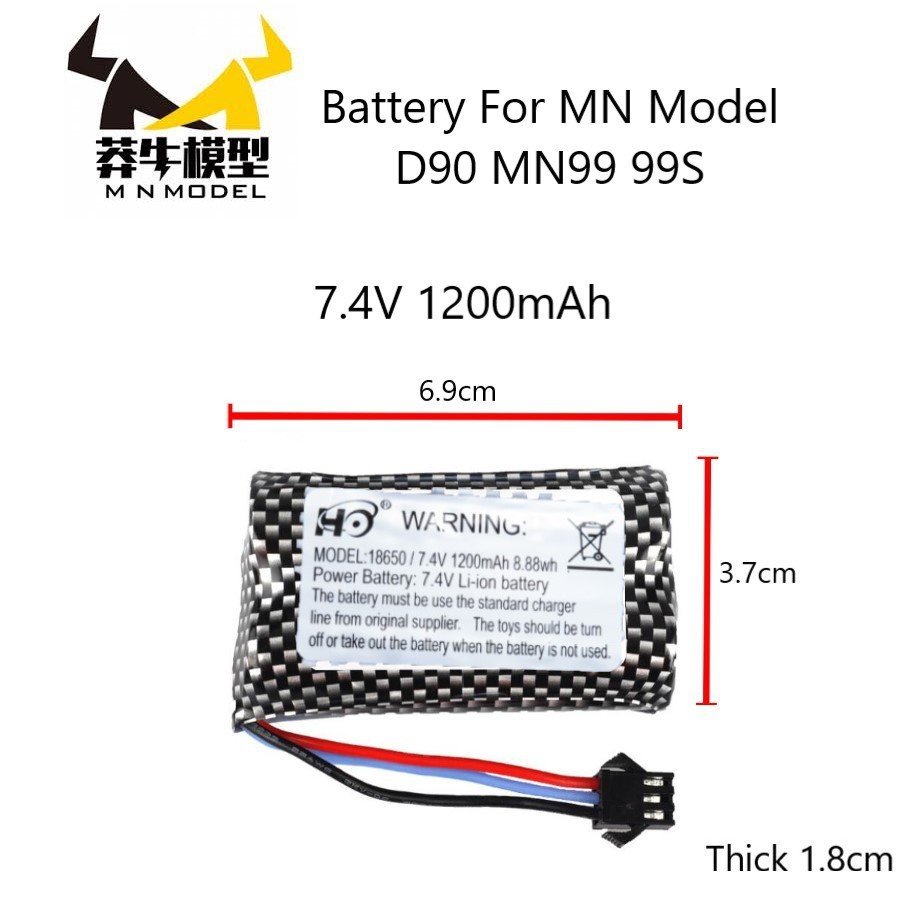 Jual Original Baterai Batre Battery MN99 MN99S MN98 MN86s 1200mah 7.4V ...