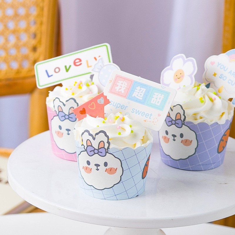 Jual DY PACK 50PCS CUPCAKE KAWAII MIX MOTIF LUCU CASE MUFFIN LUCU ...