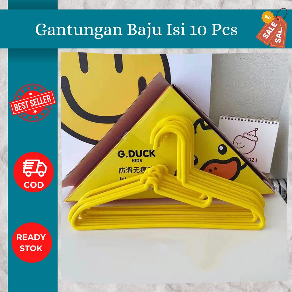 Jual G Duck Hanger Pakaian Gantungan Baju Ukuran 40cm Isi 10 Pcs ...