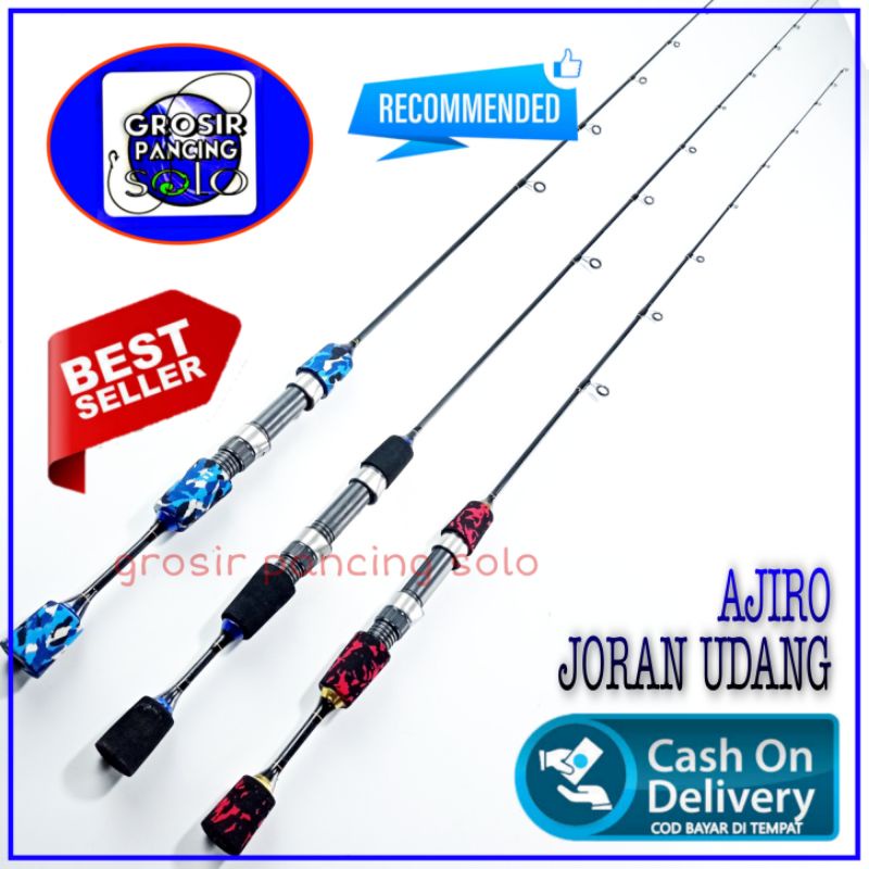Jual joran pancing ul ultralight ajiro fiber solid udang galah super lentur custom 100 120 135 ...