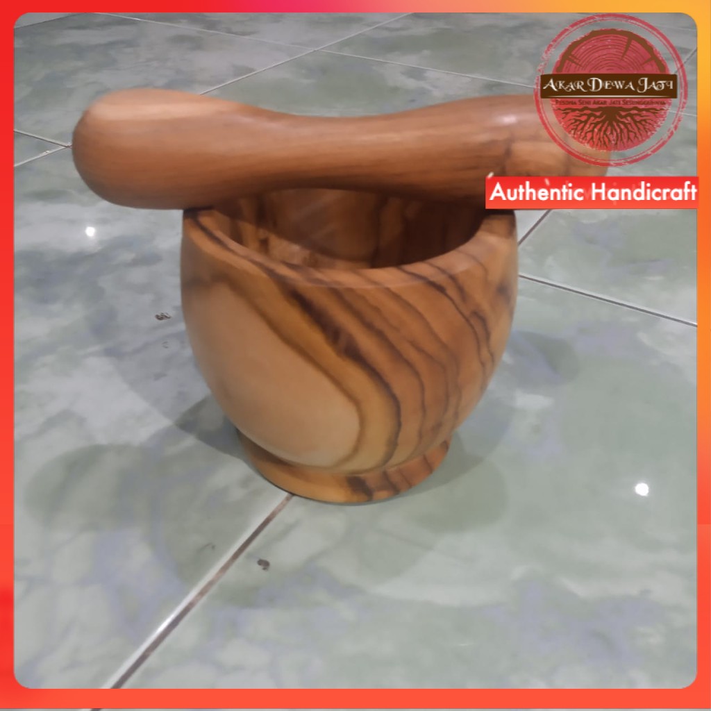 Jual Lumpang tumbuk kayu jati 18x16cm | Shopee Indonesia