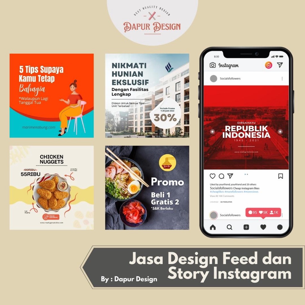 Jual Jasa Design FEED INSTAGRAM | POSTINGAN INSTAGRAM | Shopee Indonesia