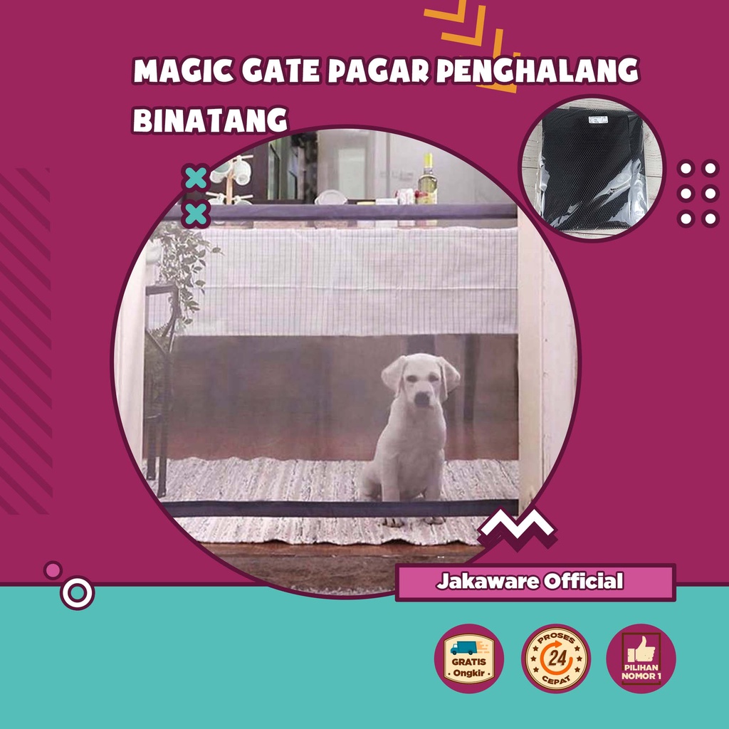 Jual MAGIC GATE PAGAR PENGHALANG BINATANG HEWAN PELIHARAAN PEMBATAS ...