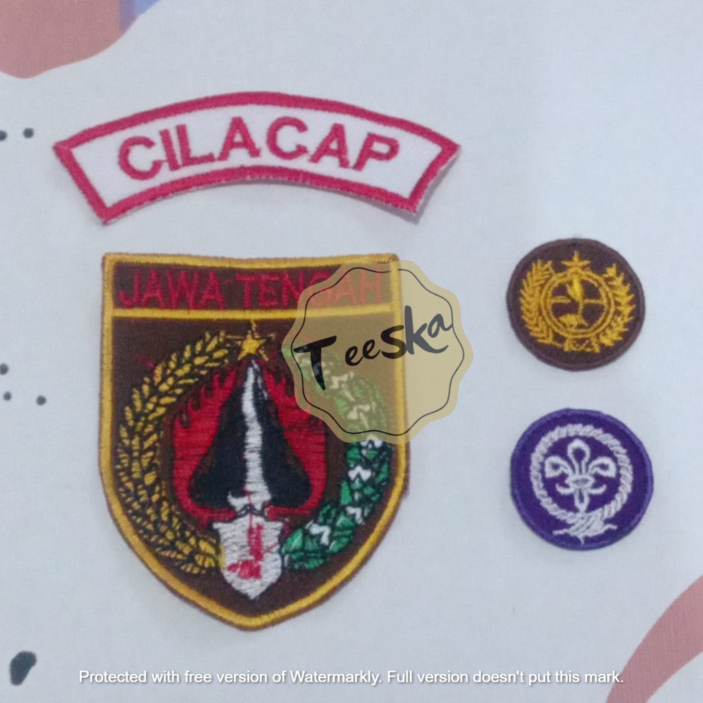 Jual Set Atribut Seragam Pramuka Logo Tunas Kelapa dan Wosm, Logo ...