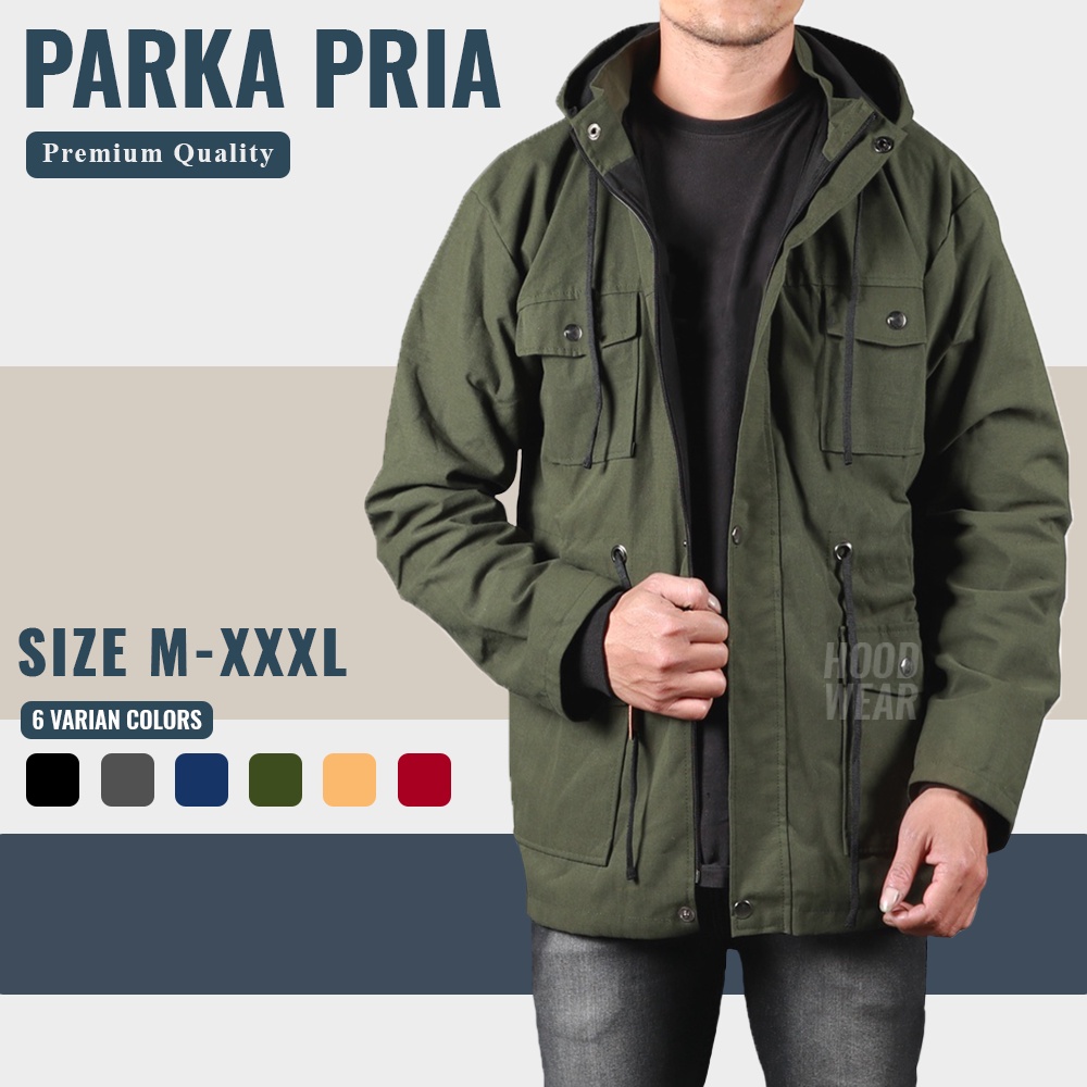 Jual Jaket Semi Parka Premium Jaket Pria Jaket Trucker Jaket Parasut ...