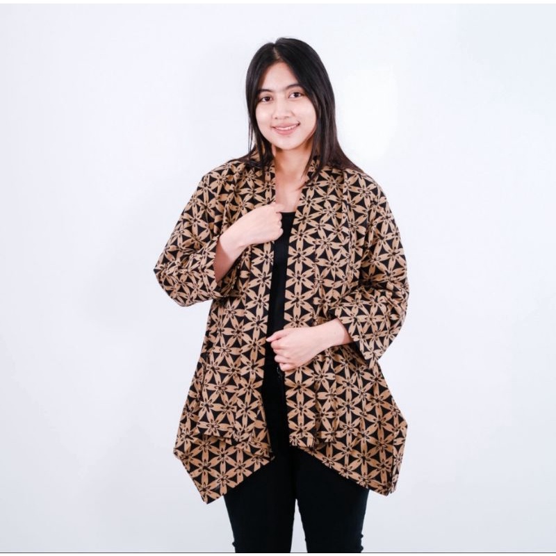 Jual Blazer Batik Wanita Motif Kawung | Shopee Indonesia