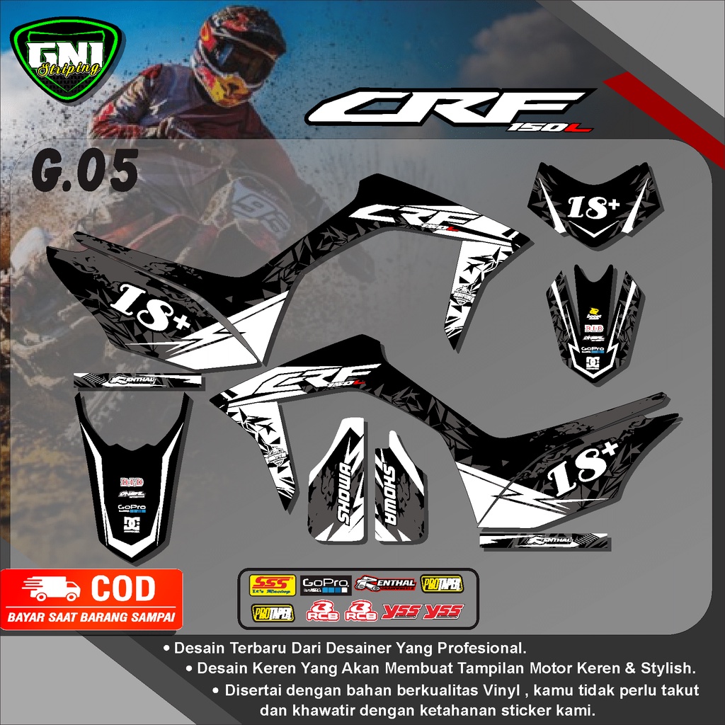 Jual [PALING DICARI] Striping CRF 150L Sticker Striping Stiker Lis ...