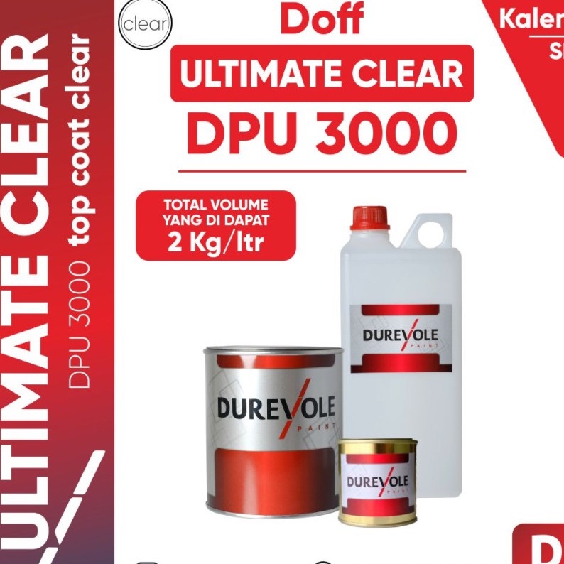 Jual DUREVOLE PU ULTIMATE CLEAR DPU 3000 DOFF (KALENG SET + THINNER ...