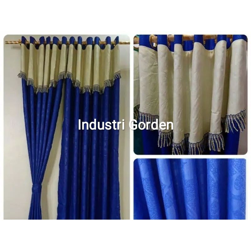 Jual Tirai Gorden Poni Smokring 12 ring 6 gelombang Gordyn Jendela Dan ...