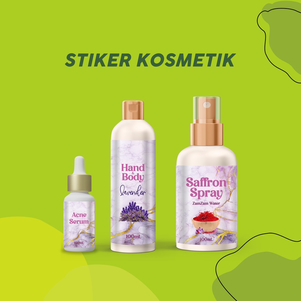 Jual STIKER LABEL KOSMETIK/ SKINCARE/ SERUM/ CREAM HOMEMADE CUSTOM ...