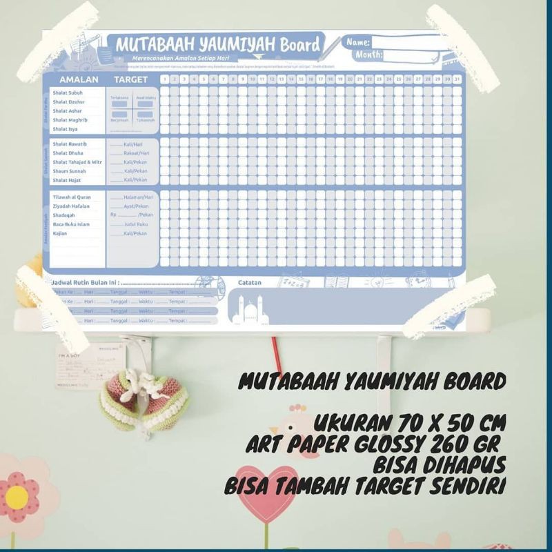 Jual Mutaba'ah Yaumiyah Board | Shopee Indonesia