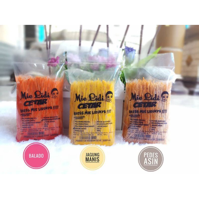 Jual Milidi CETAR Bumbu KERING 150gr/Milidi cetar/Milidi jadul/Mie lidi ...