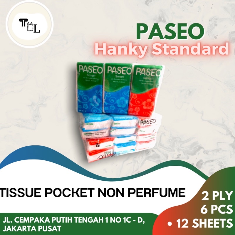 Jual Tissue Tisu Paseo Hanky Pocket (Non Perfume)2 Ply [1 Pak isi 6 Pcs ...