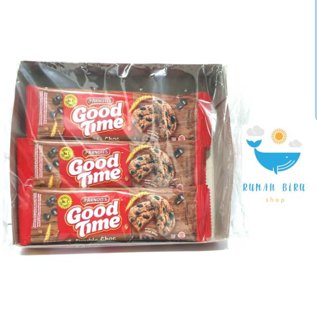 Jual Good Time Double Choco Cookies Biscuit Pack (Isi 12 pcs) | Shopee ...