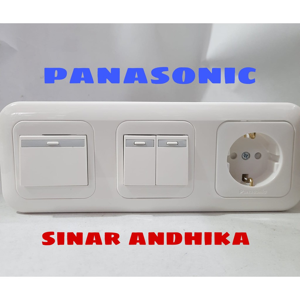 Jual SAKLAR ENGKEL LEBAR+SERI KECIL+STOP KONTAK (CP) PANASONIC WEJ 7823 ...