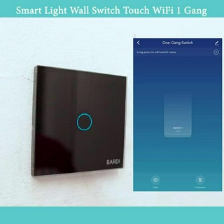Jual BARDI SMART WALL SWITCH 1 GANG WHITE BLACK - Bardi Smart Saklar ...