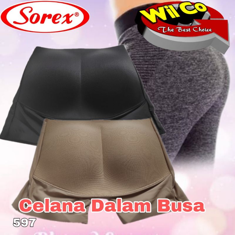 Jual K597 Sorex Celana Dalam Busa Bokong, Pantat Palsu Wanita Size S M L XL (BB 35 - 55 Kg ...