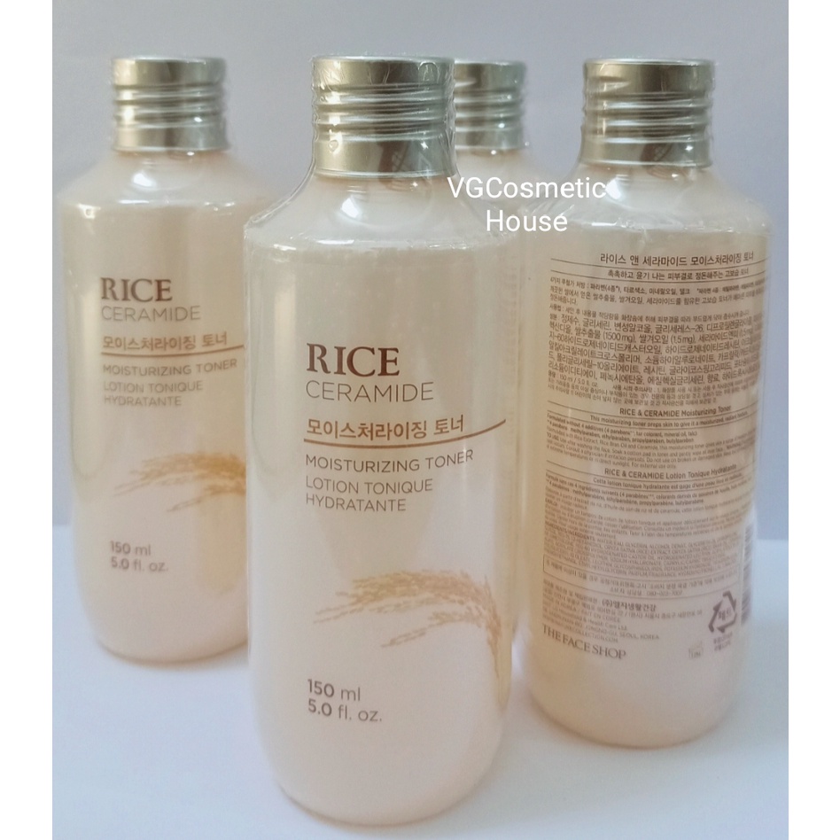 Jual The Face Shop - Rice Ceramide Moisturizing Toner 150ml | Shopee ...