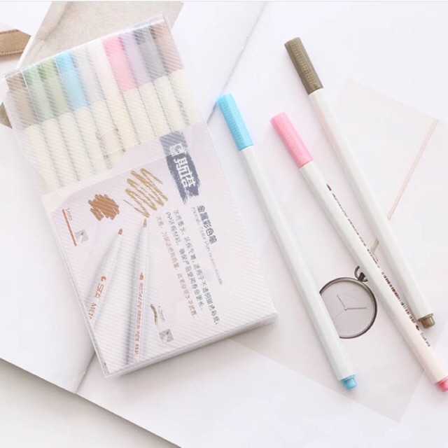 Jual STA Metallic Brush Pen Set 10 Colors | Shopee Indonesia