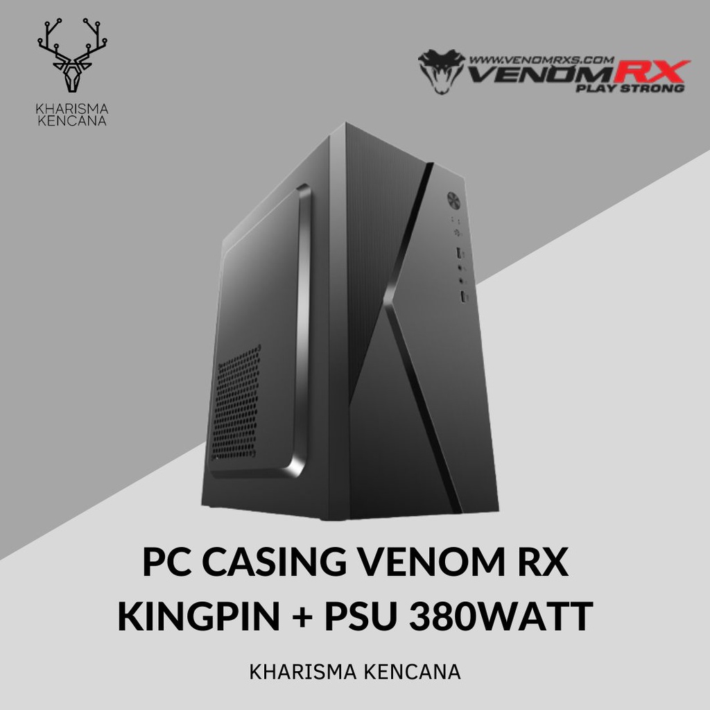 Jual PC CASING VENOM RX KINGPIN + PSU 380WATT | Shopee Indonesia