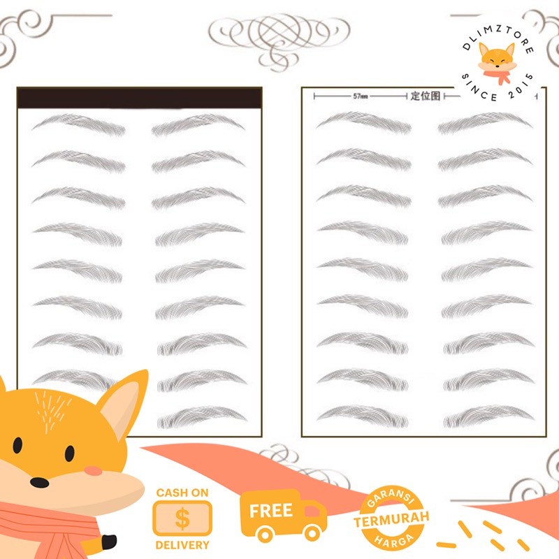 Jual [DZ] FA20 - Stiker Tato Alis Semi Permanen 4d Tahan Air Dan Lama ...