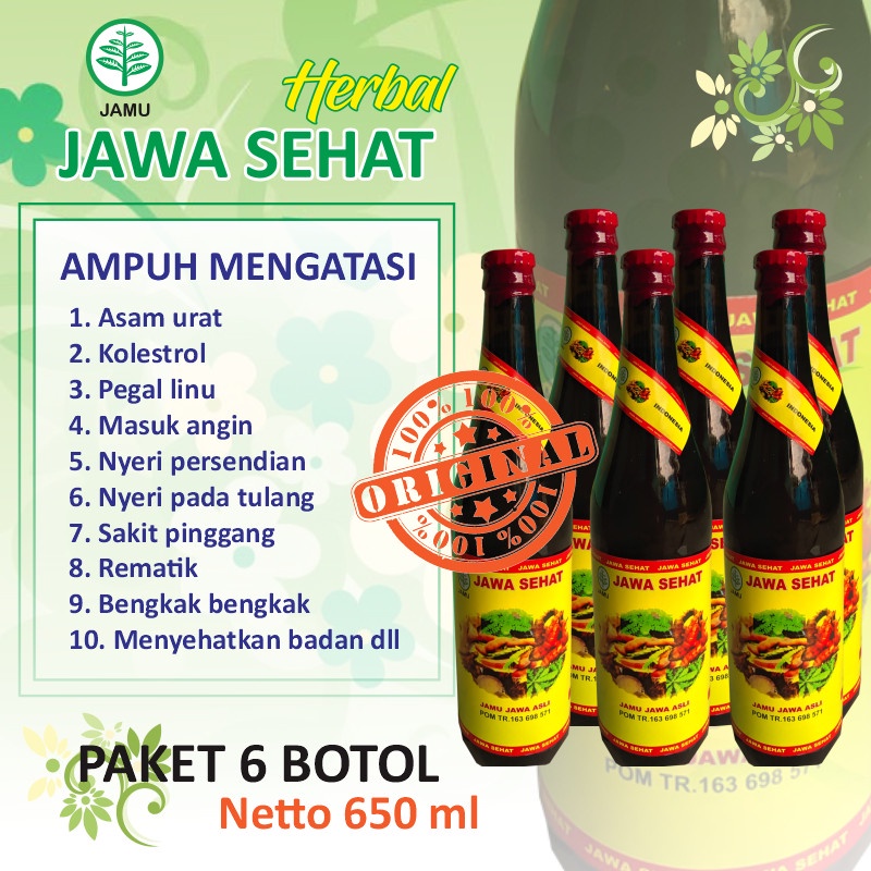 Jual PAKET 6 - JAMU HERBAL JAWA SEHAT ASLI ATASI ASAM URAT PEGAL LINU ...