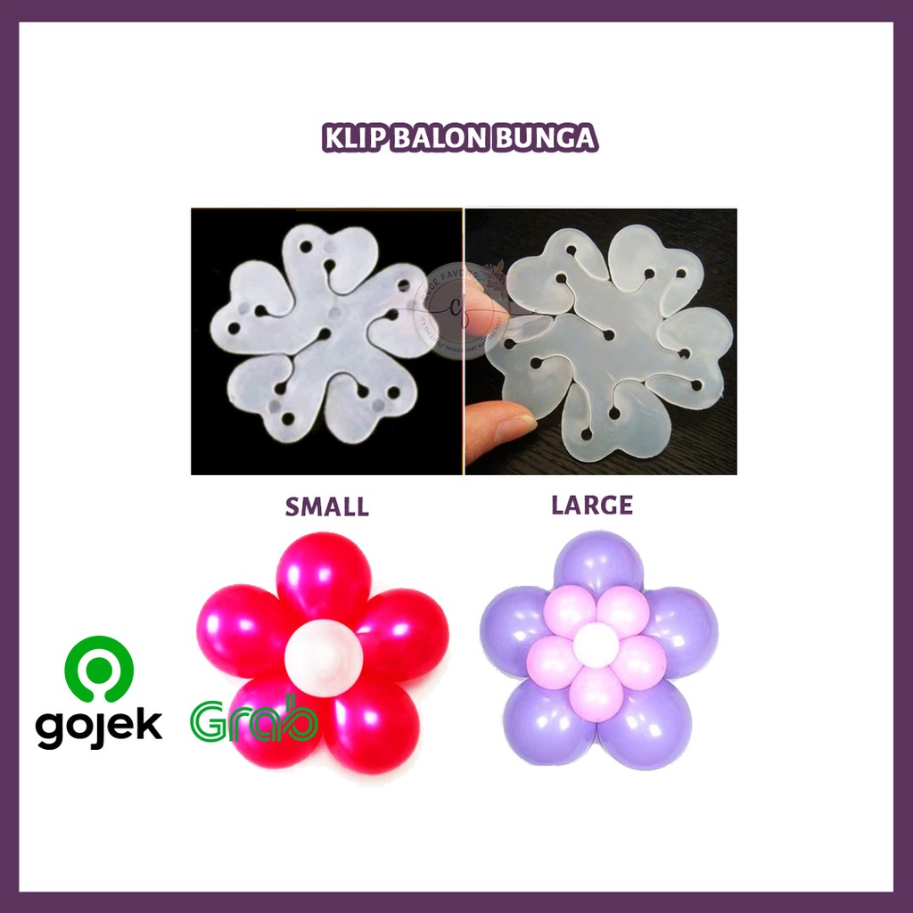 Jual Klip Balon Bunga Flower Klip Dekorasi Balon (5 Pcs) | Shopee Indonesia
