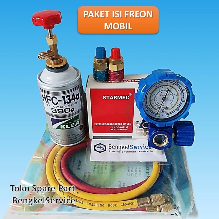 Jual Paket Isi Freon Ac Mobil R134aManifoldCan Tap ValveQuick Coupler ...