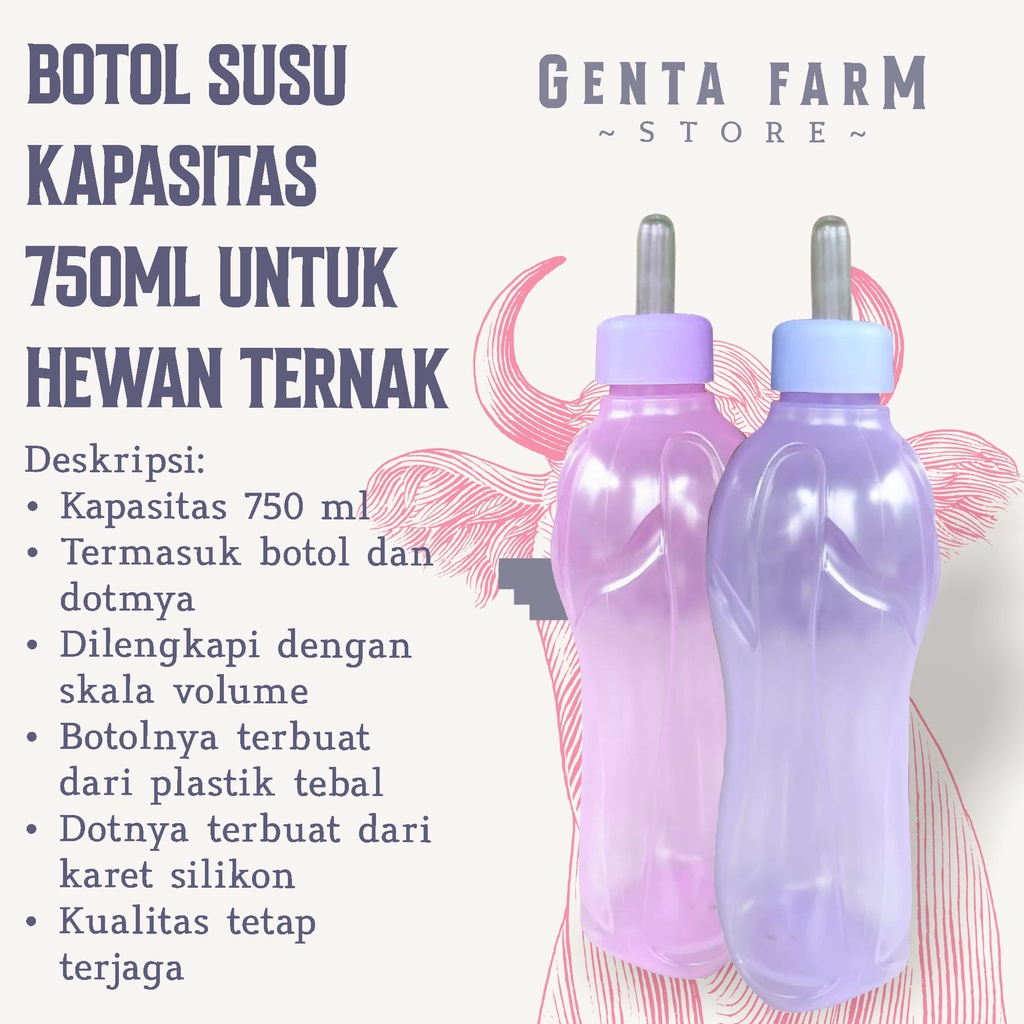 Jual Botol Dot Susu Kambing Cempe Domba Babi Kapasitas 750ml Dot Susu ...