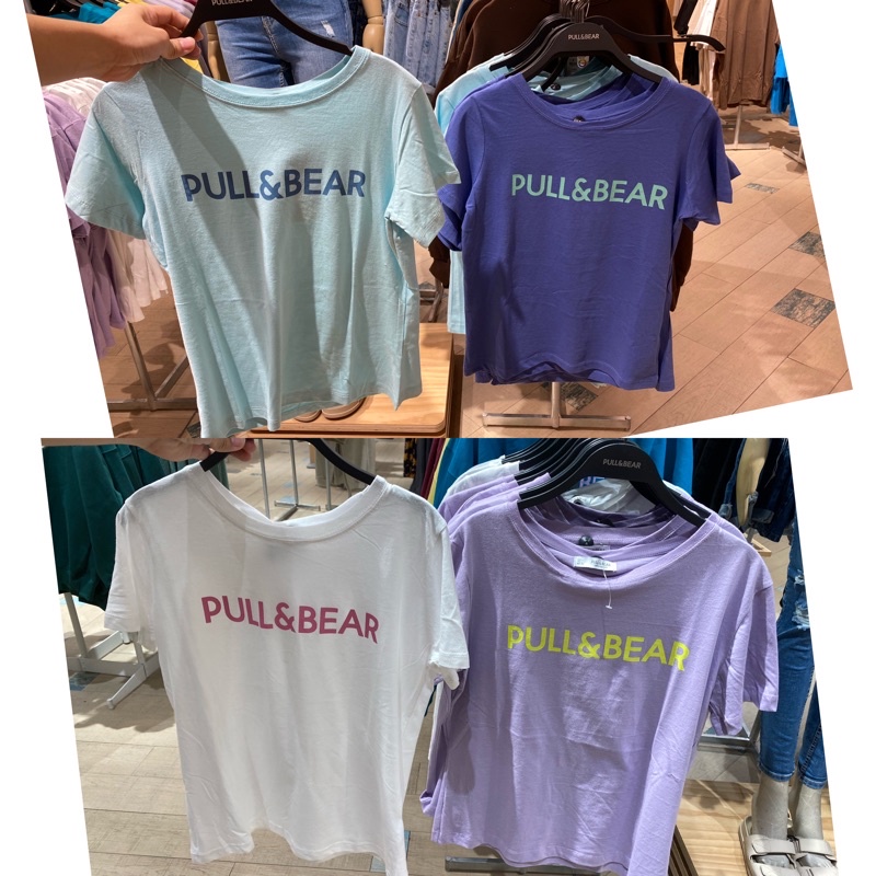 Jual Basic Tee with List PullnBear [WOMAN] | Shopee Indonesia