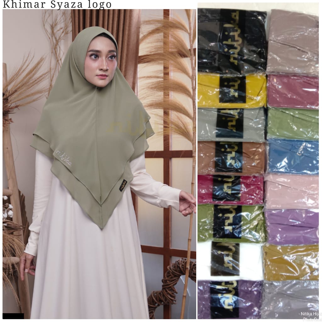 Jual Khimar Syaza Logo by Nitika | Shopee Indonesia