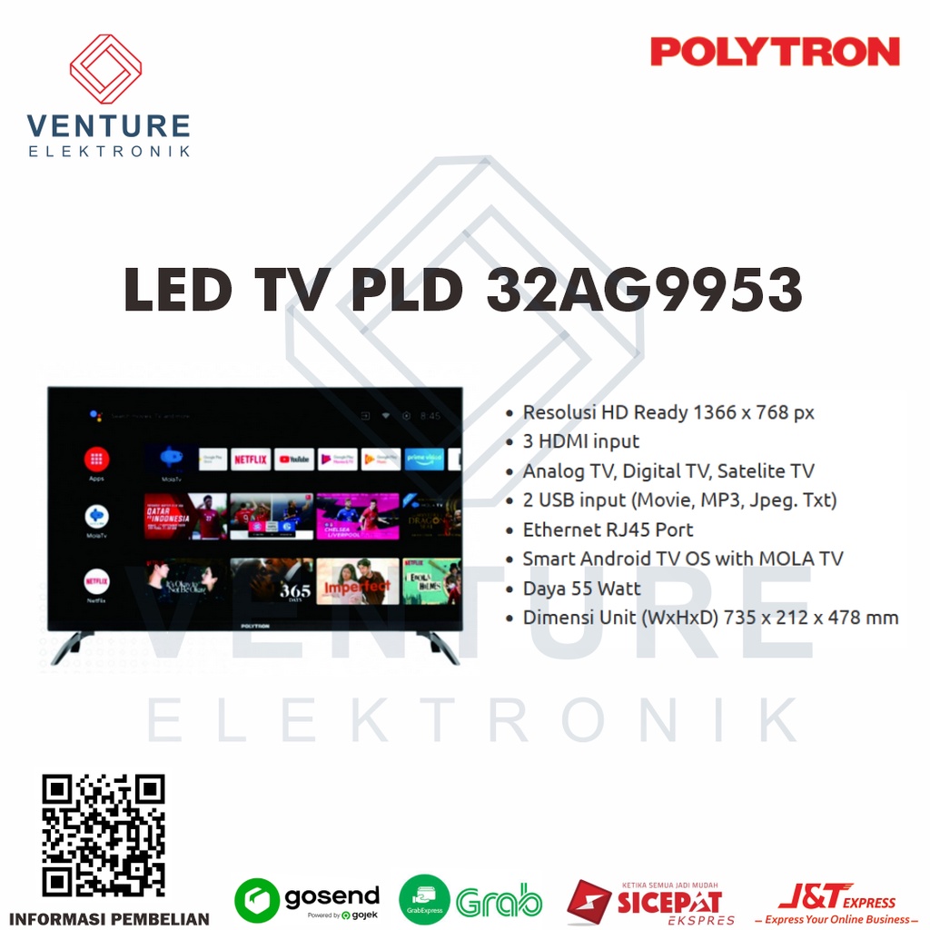 Jual LED TV 32 AG 9953 ( ANDROID TV ) | Shopee Indonesia