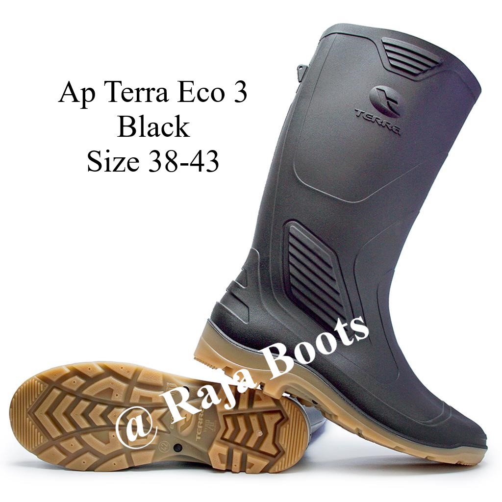 Jual Sepatu Boot Tinggi AP ECO 3 Hitam | Shopee Indonesia