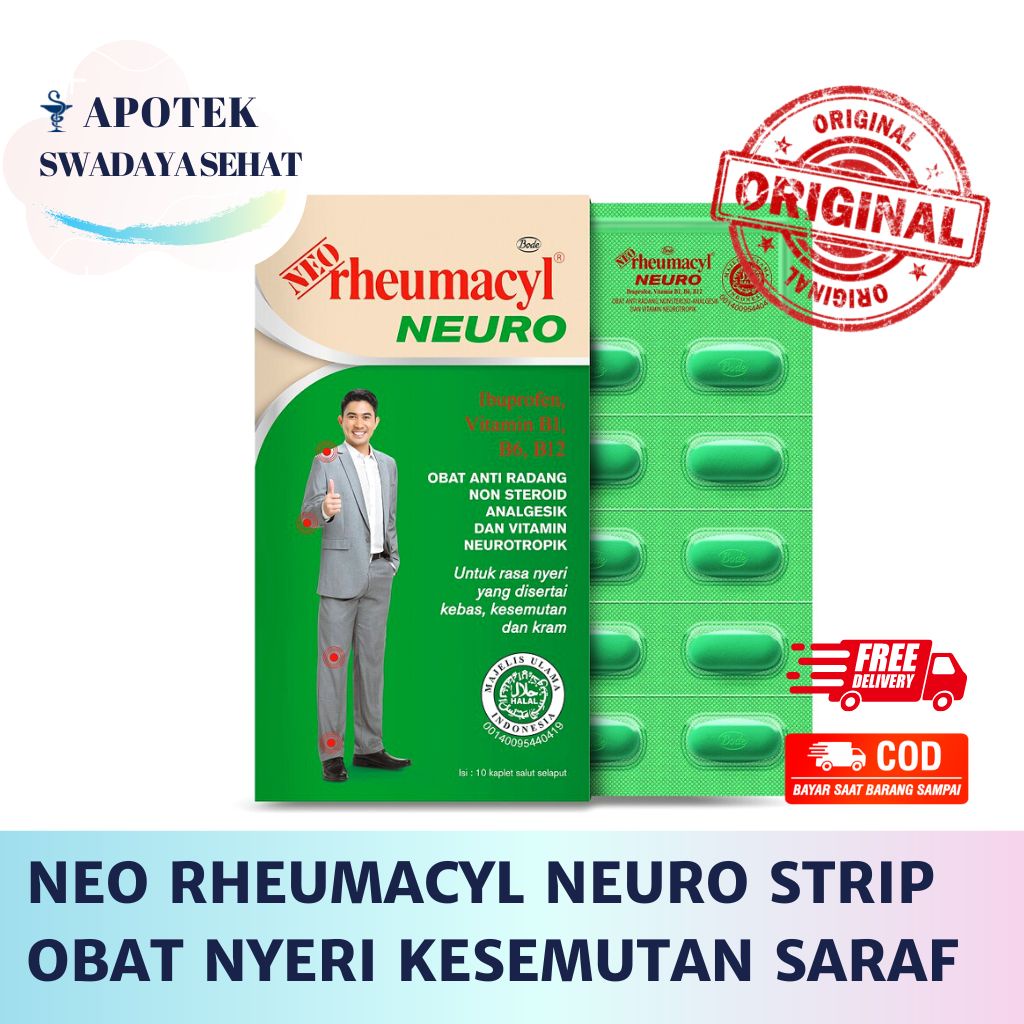 Jual NEO RHEUMACYL NEURO STRIP - Obat Nyeri Saraf Kesemutan Kebas Kram ...