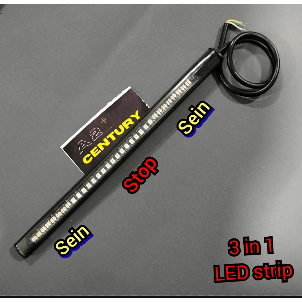 Jual PROMO Lampu Led Stop Rem Strip 3 in 1 sen sein 17cm fleksibel DRL ...