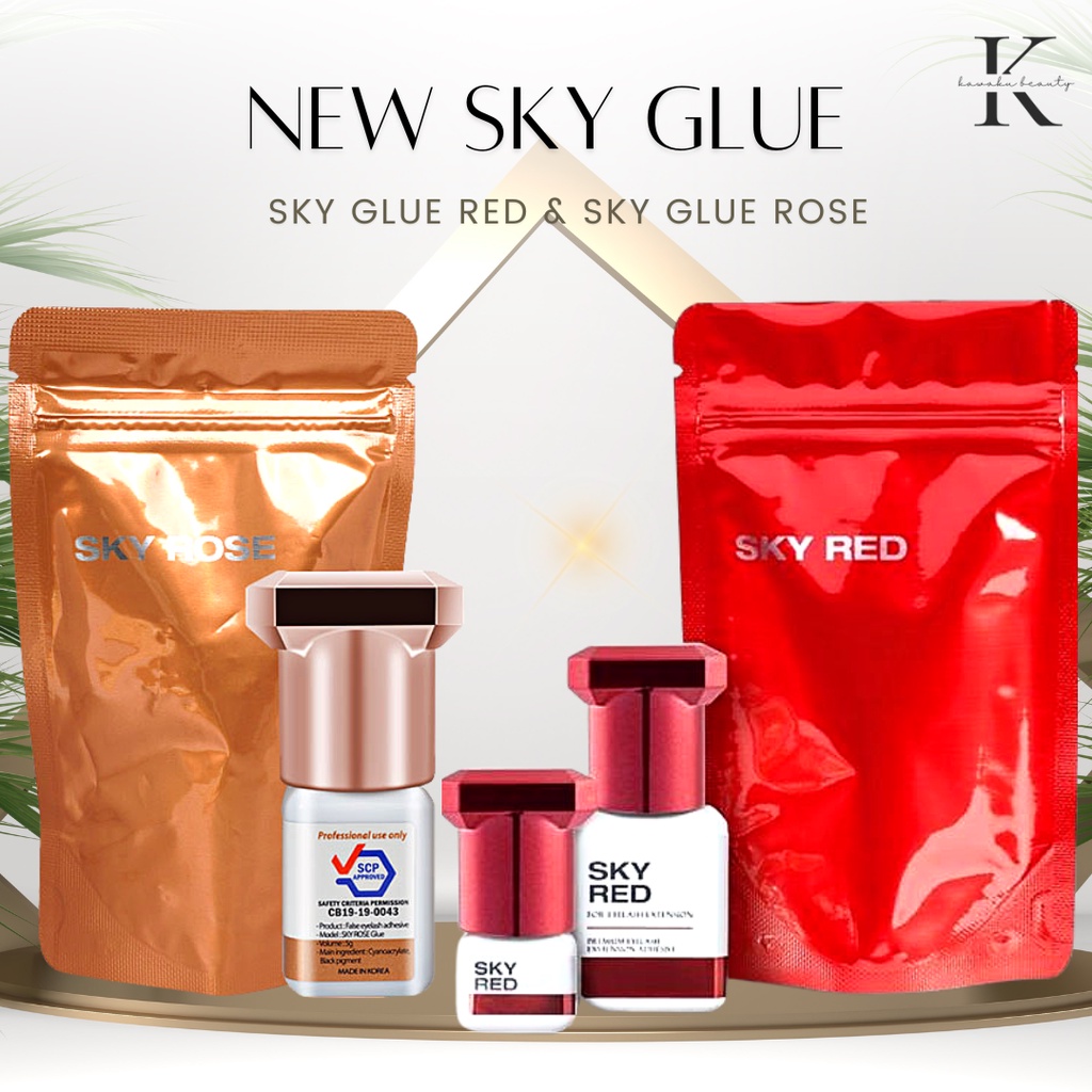 Jual NEW! SKY GLUE RED SKY GLUE ROSE 5ml Eyelash Extension Glue Premium ...