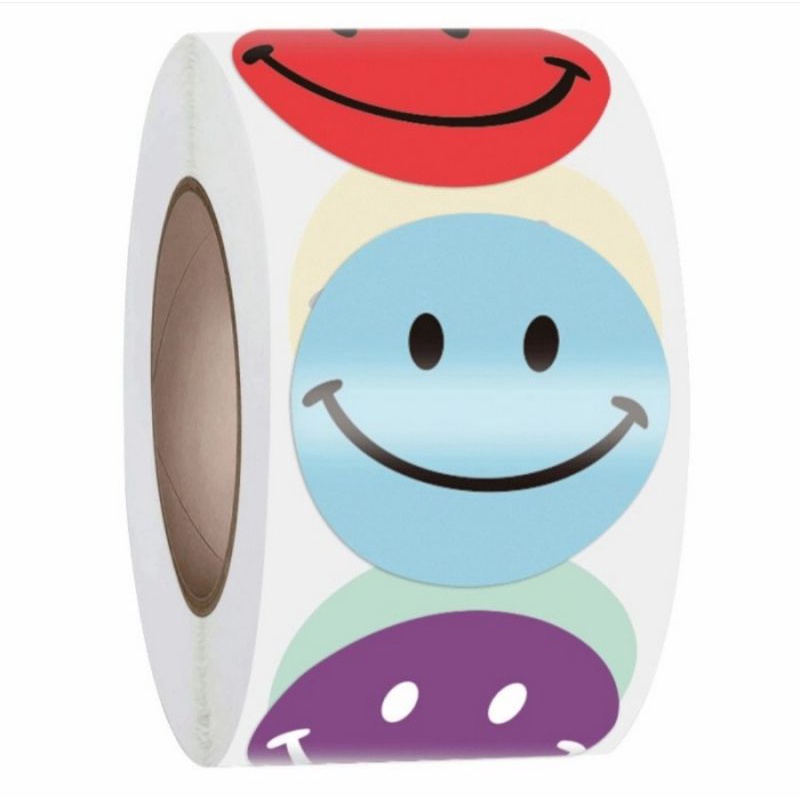 Jual Stiker Smile isi 500 Cutting Sticker / Sticker Rol Murah 2.5 cm ...