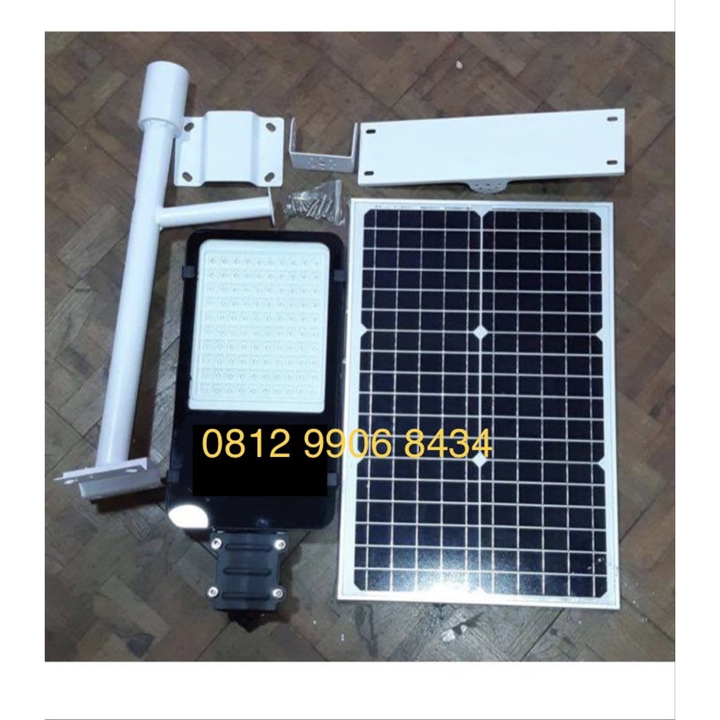 Jual lampu jalan pju led solar panel 50 watt 50w lampu pju solar cell ...