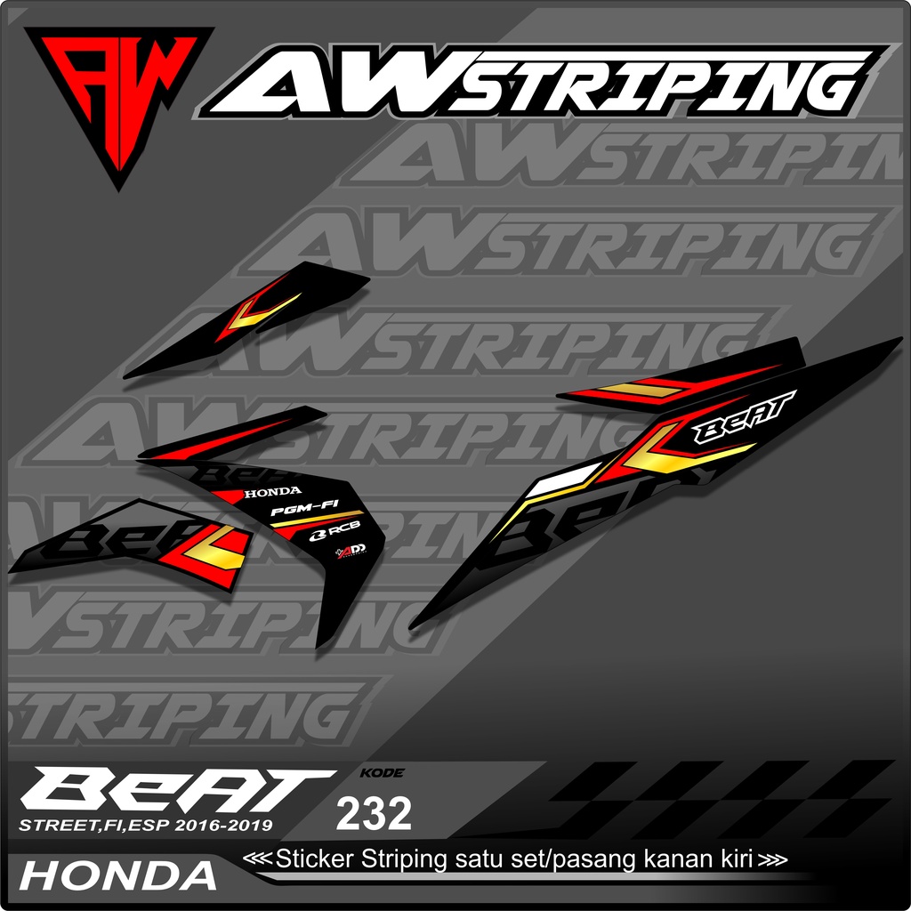 Jual Sticker Striping Lis Variasi Beat Street / Beat Fi Esp / Beat Fi ...