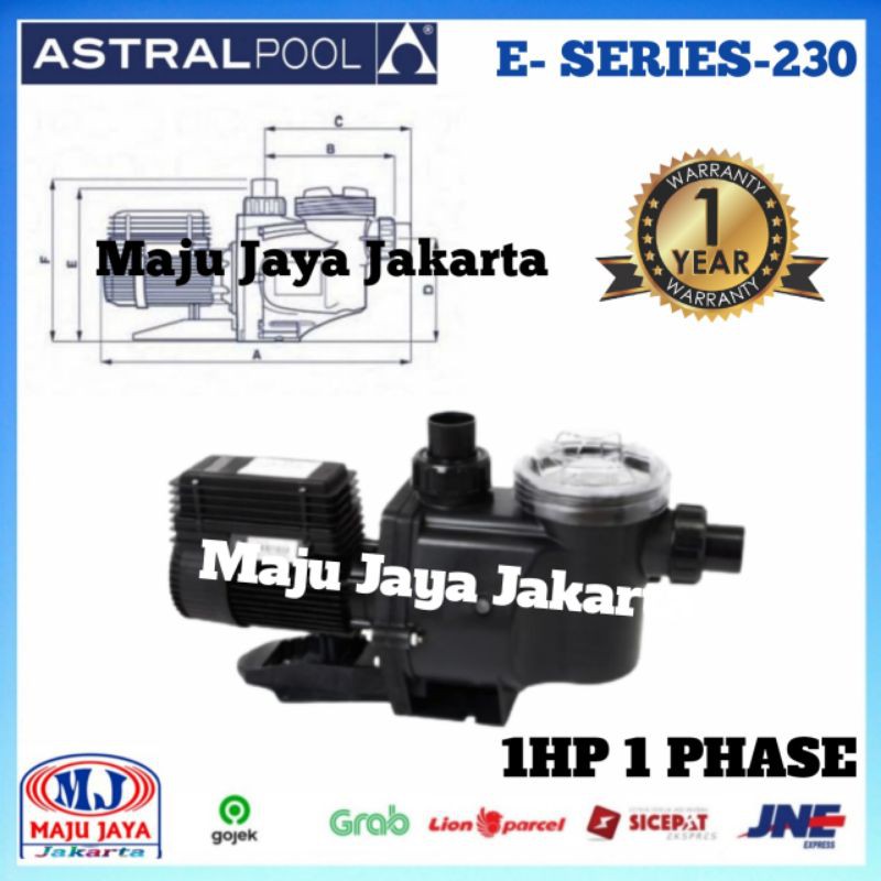 Jual Pompa Air Kolam Renang 1 HP Astral E-SERIES 230 Astral Pool Pump | Shopee Indonesia