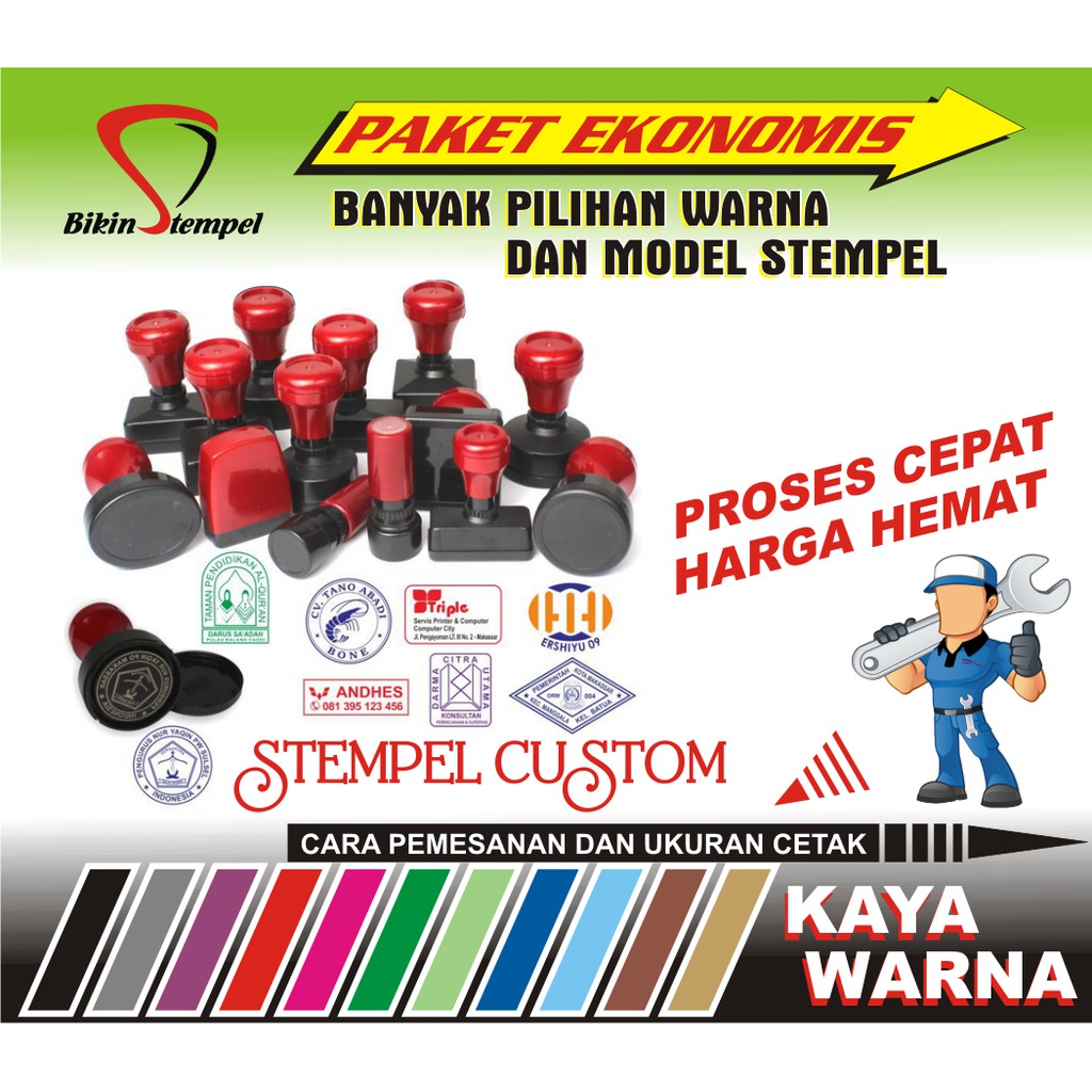 Jual Stempel Flash Warna Custom Stempel Perusahaan Logo Stempel Dinas ...