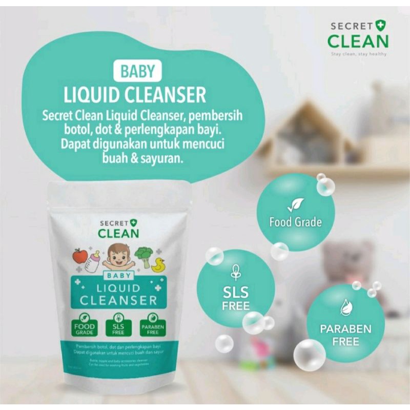 Jual SECRET CLEAN BABY LIQUID CLEANSER 450ML | Shopee Indonesia