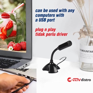 Jual U03 Mic USB Desktop Mini Microphone Stand PC Laptop Mikrofon ...