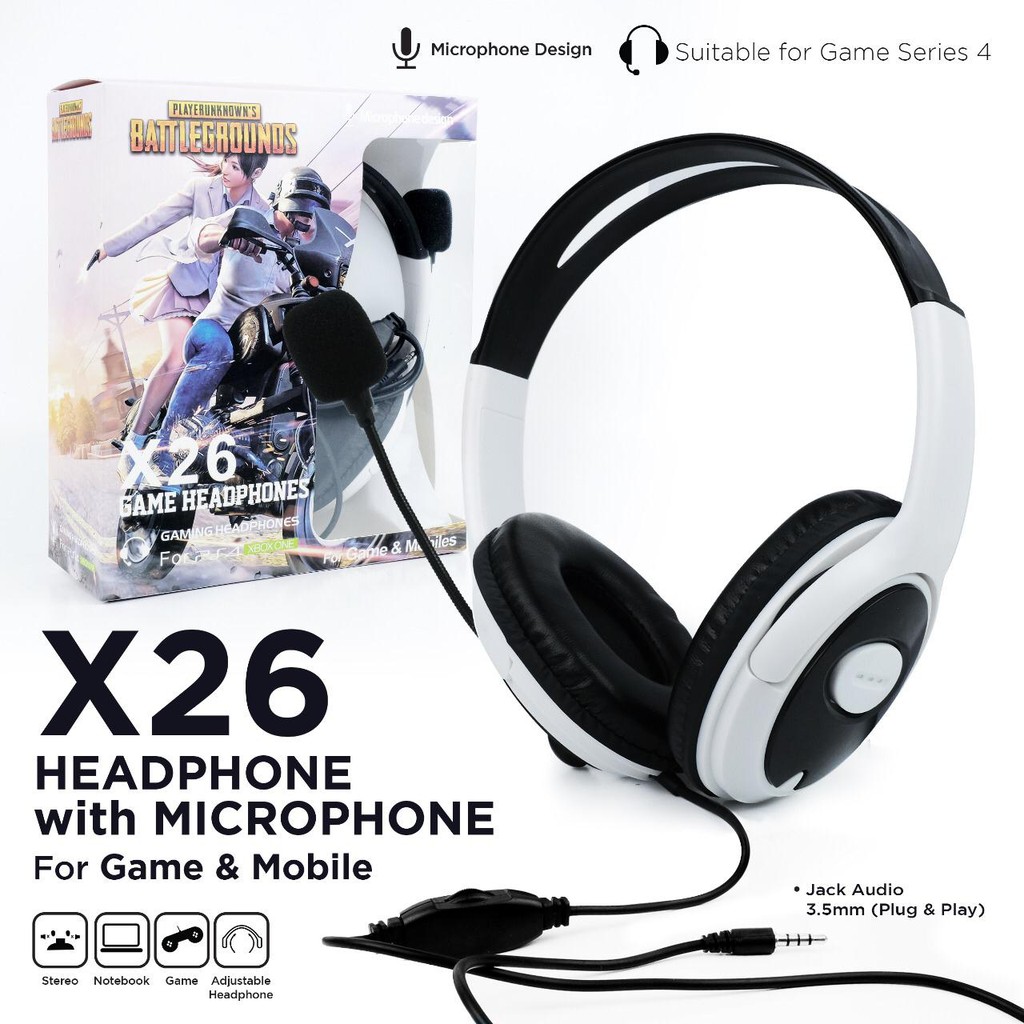 Jual headphone bando gaming headset with mic - JACK 3.5MM | Shopee ...