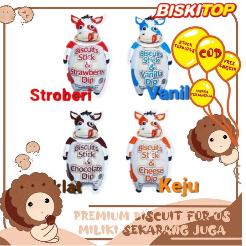 Jual BISKITOP - BISCUITS DIP SAPI 28g Biskuit Anak Cemilan Stik Cocol ...