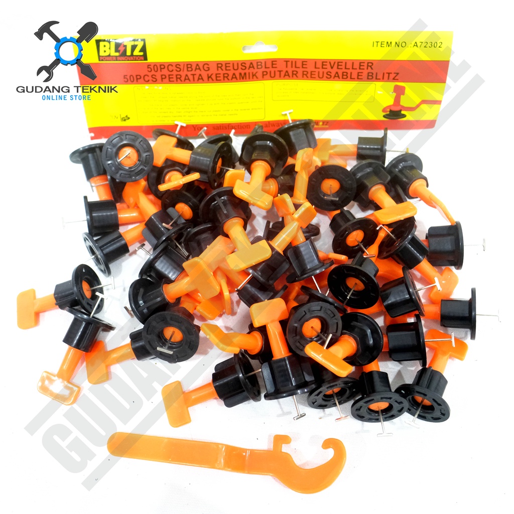 Jual Alat Perata Keramik Putar 1 SET 50pcs BLITZ A72302 / Tile Leveling ...