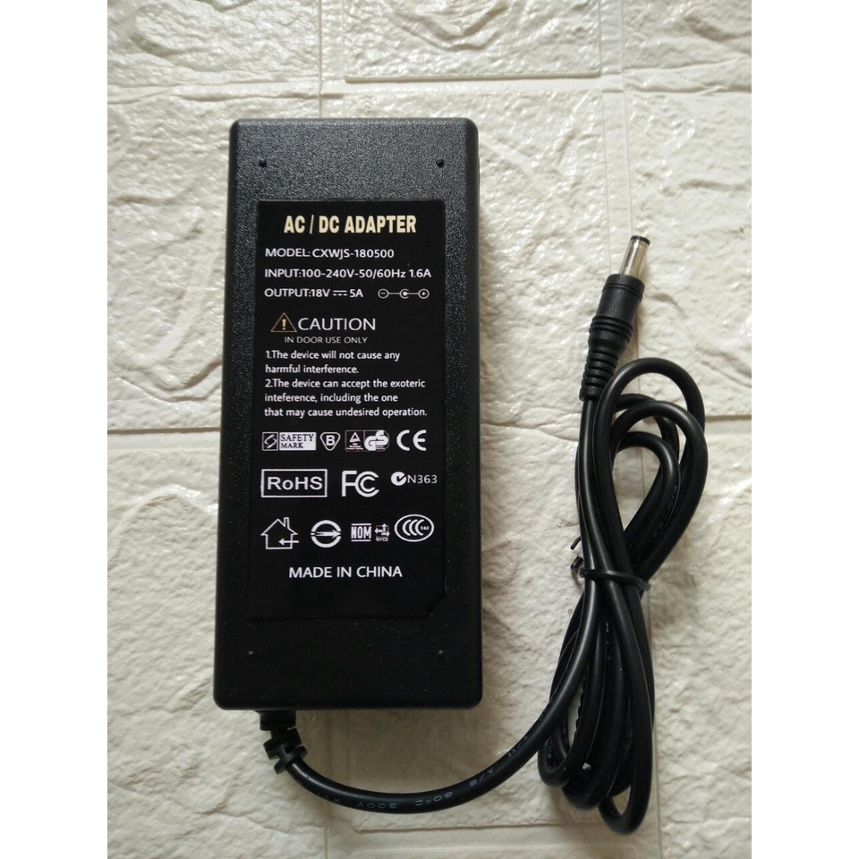 Jual AC/DC Adapter 18V 5A model: CXWJS-180500 UNTUK RINGLIGHT | Shopee Indonesia